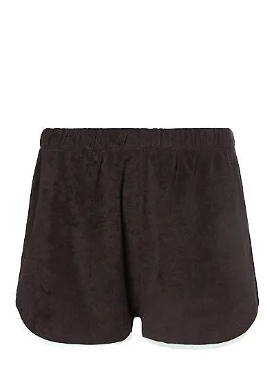 ADANOLA Terry Towel Cotton Shorts - Coffee Bean