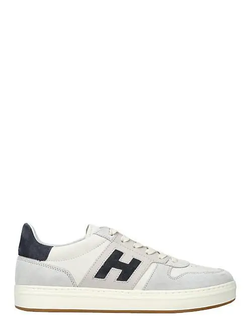 Hogan Suede Trainers - White/navy