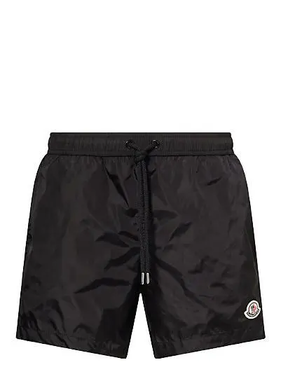 Moncler Brand Badge Swim Shorts - Black