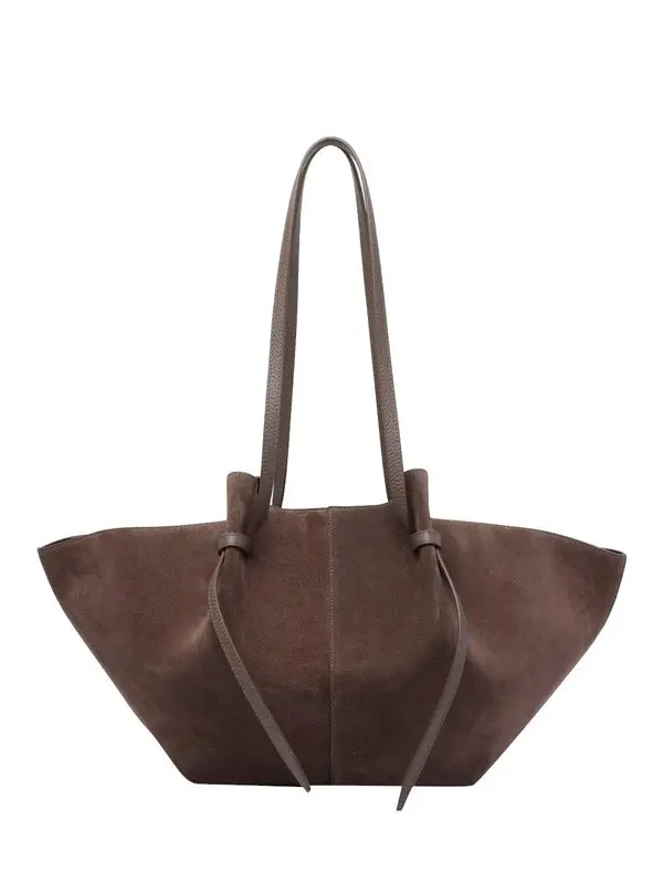 Yuzefi Large Suede Mochi Shoulder Bag - Brown