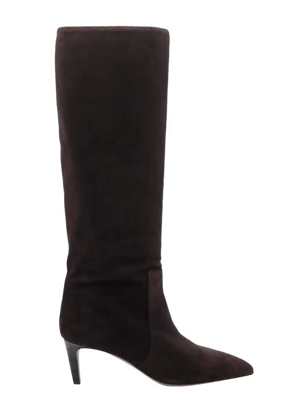 Paris Texas Suede Stiletto High-top Boots - Brown