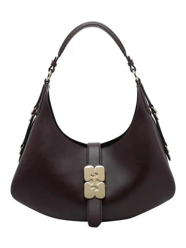 GANNI Small Kat Shoulder Bag - Brown