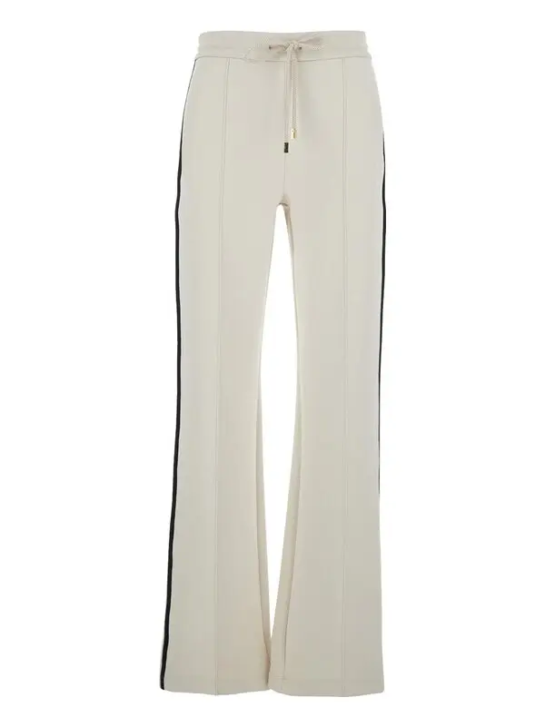 Max Mara Cotton Blend Pants With Side Stripes - Multicolor