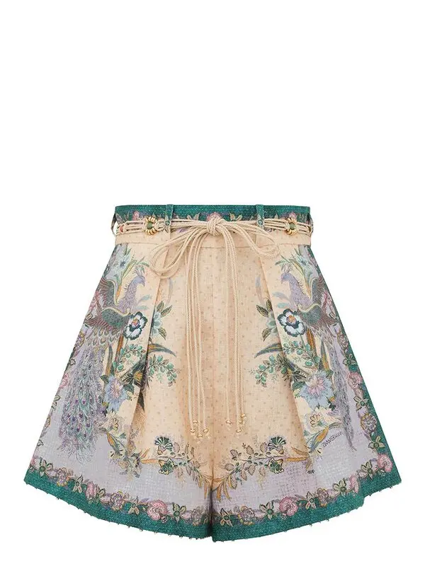 Zimmermann Indra Tuck Shorts - Cream