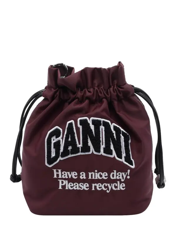 GANNI Logo Pouch - Red