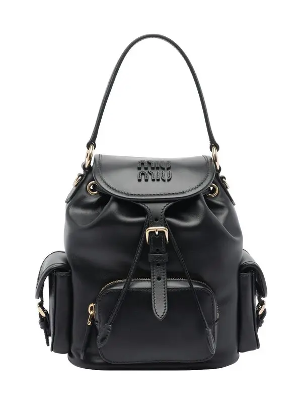 Miu Miu Calf Leather Backpack - Black
