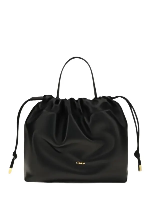 Chloé Icons Leather Drawstring Bag - Black