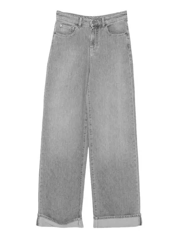 Emporio Armani Wide-leg Jeans - Grey