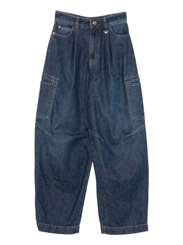 Emporio Armani Denim Cotton Cargo Jeans - Blue