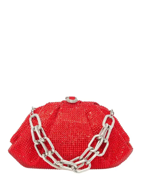 Judith Leiber Gemma Crystal Evening Clutch - Red