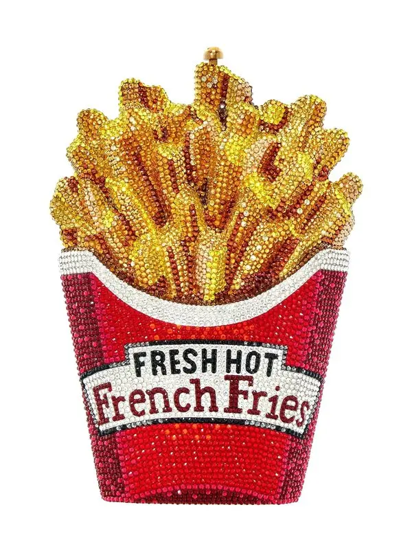 Judith Leiber French Fries Crystal Clutch - Red