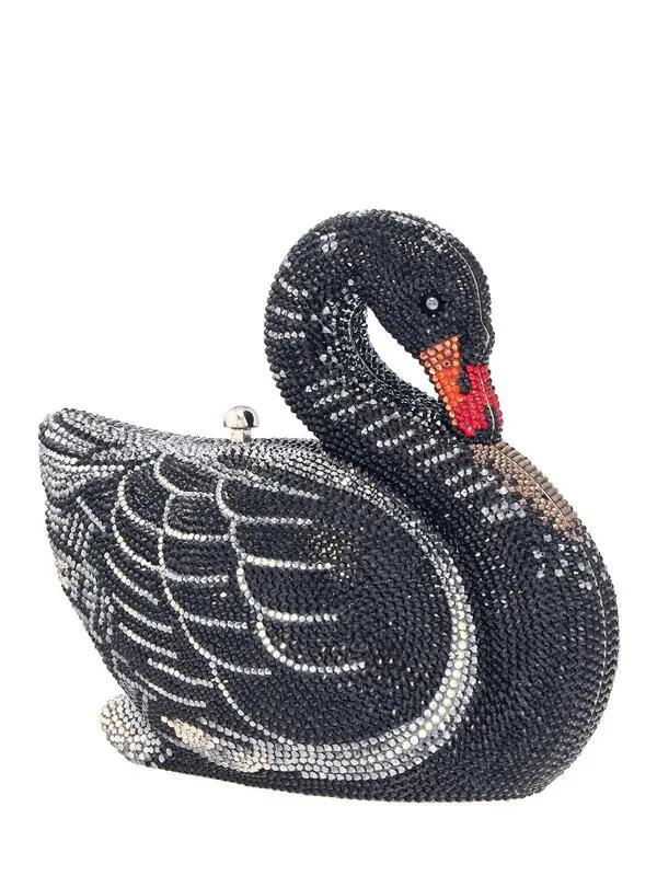 Judith Leiber Swan Odile Clutch - Black