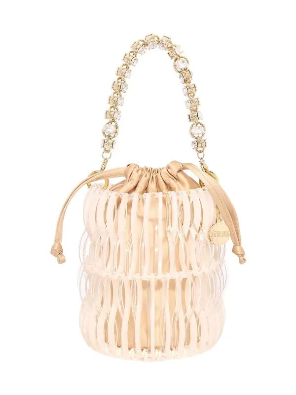 Judith Leiber Harper Pearly Bucket Bag - Beige