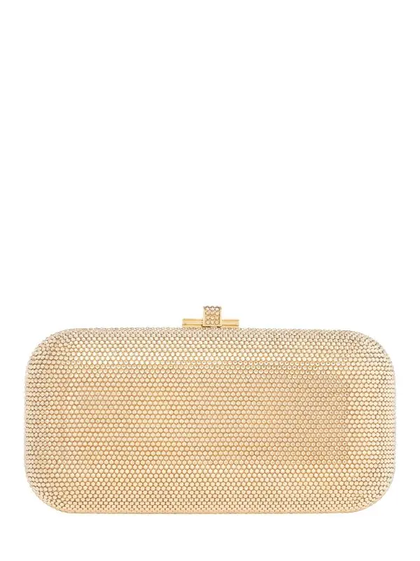 Judith Leiber Crystal Embellished Evening Clutch - Beige