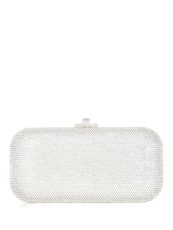 Judith Leiber Crystal Embellished Evening Clutch - Silver