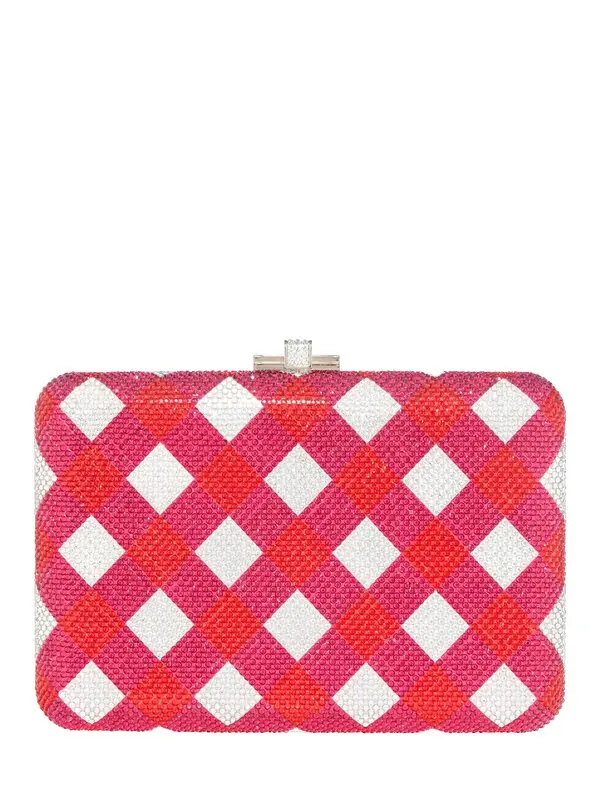 Judith Leiber Slim Slide Trattoria Crystal Embellished Handbag - Red