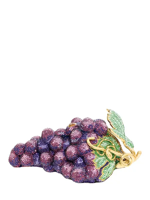Judith Leiber Grapes Concord Crystal Clutch - Purple
