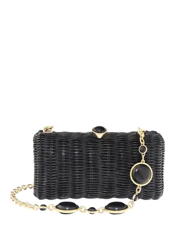 Judith Leiber Poppy Basket Handbag - Black