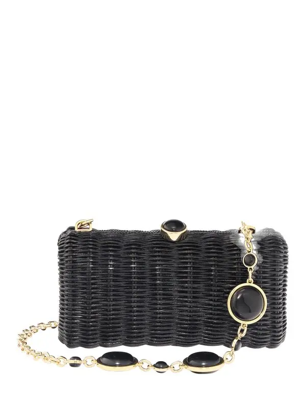 Judith Leiber Poppy Basket Handbag - Black