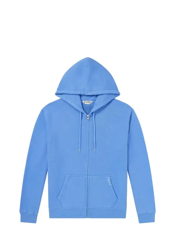 JW Anderson Cotton-jersey Zip-up Hoodie - Blue