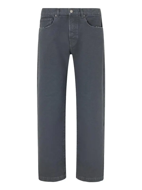 Massimo Alba Oceano Straight-leg Cotton Trousers - Gray