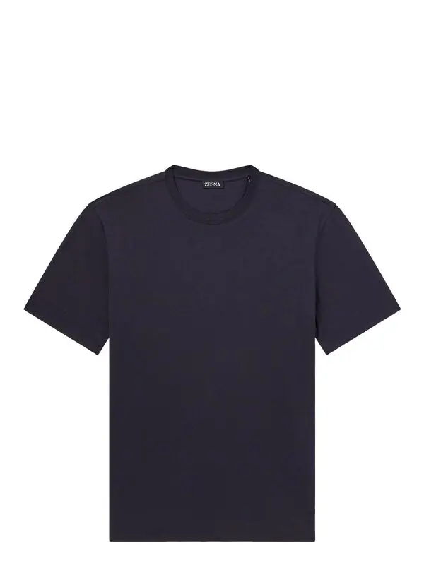 Zegna Cotton-jersey T-shirt - Blue