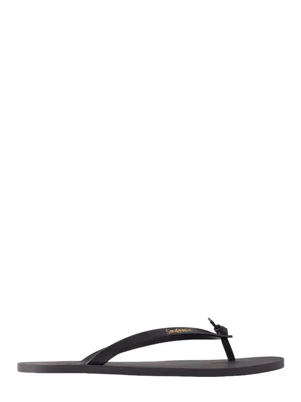 Saint Laurent Leather Pool Flip-flops - Black