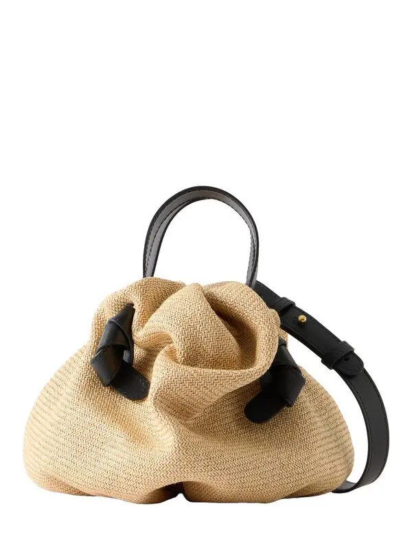 NEOUS Taurus 2.0 Raffia And Leather Shoulder Bag - Neutrals