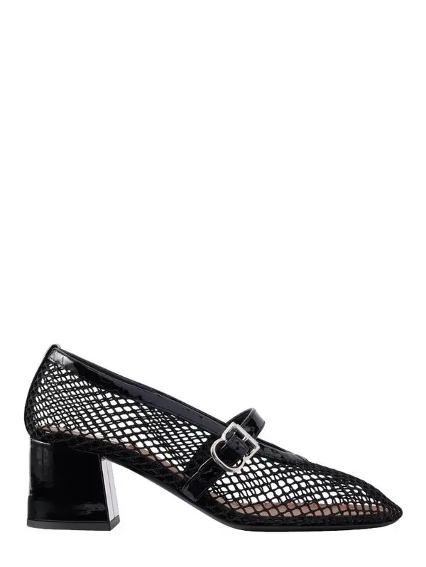 Alaïa 55 Mesh Pumps With Patent Leather Trim - Black