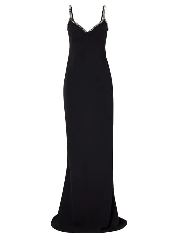 Stella McCartney Embellished Crepe Gown - Black