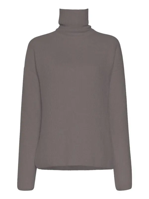 Lapointe Cashmere Silk Turtleneck Sweater - Steel