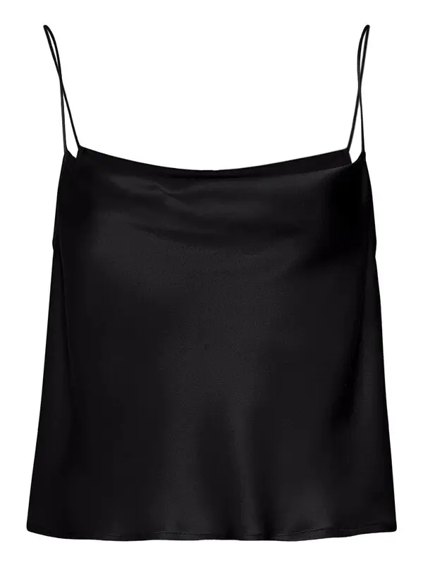 Lapointe Satin Bias Cami - Black