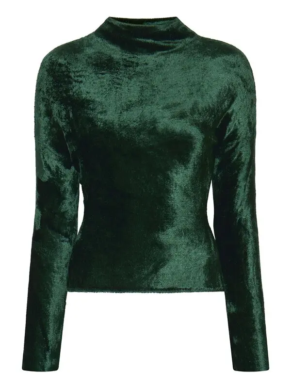 Lapointe Velvet Dolman Top - Forest