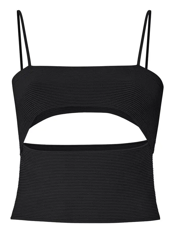 Lapointe Matte Viscose Slit Tank - Black