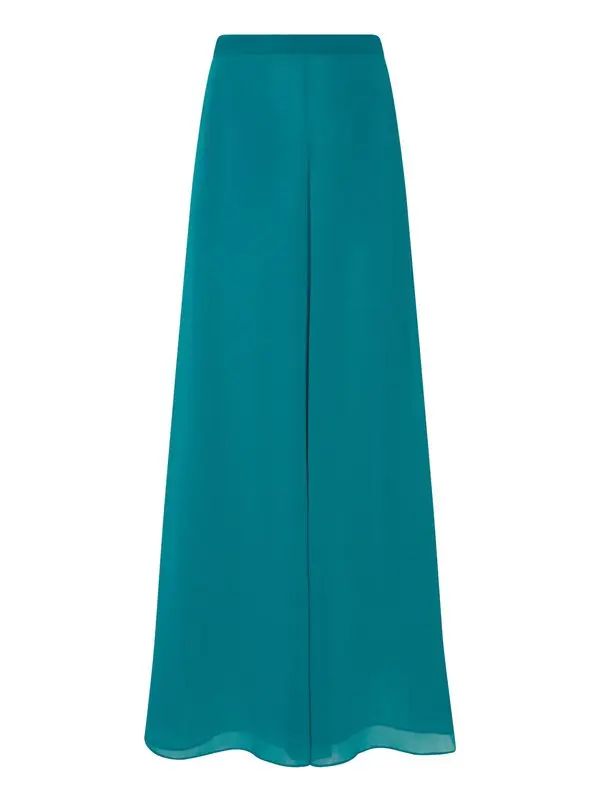 Lapointe Lightweight Georgette Wide Leg Pants - Turquoise