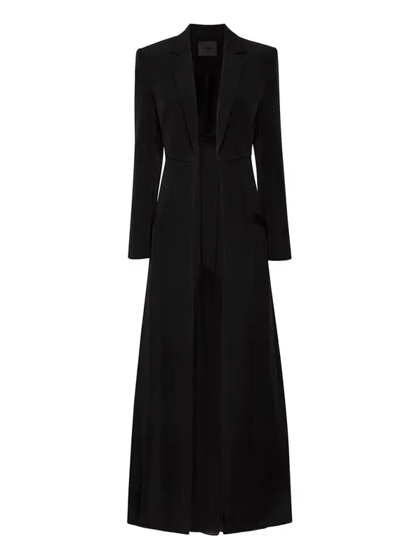 Lapointe Matte Crepe And Georgette Combo Jacket - Black