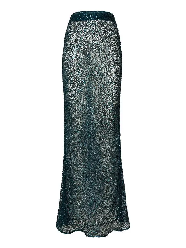 Lapointe Net Paillette Maxi Skirt - Oz