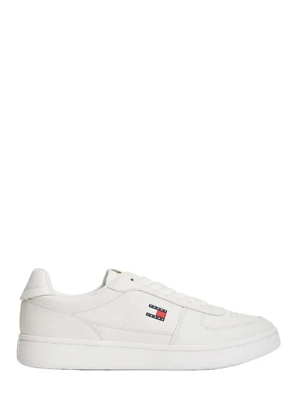 Tommy Hilfiger Archive Leather Low Top Sneakers - Ecru