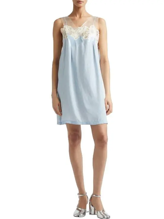 MAISON MARGIELA Taped Mini Slipdress - Light Blue
