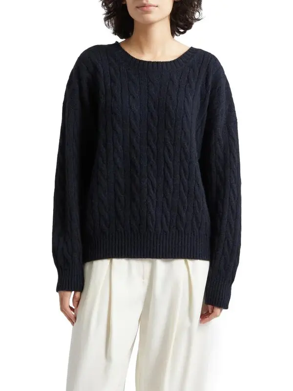 Johnstons Of Elgin Kylesku Cashmere Crewneck Sweater - Ink