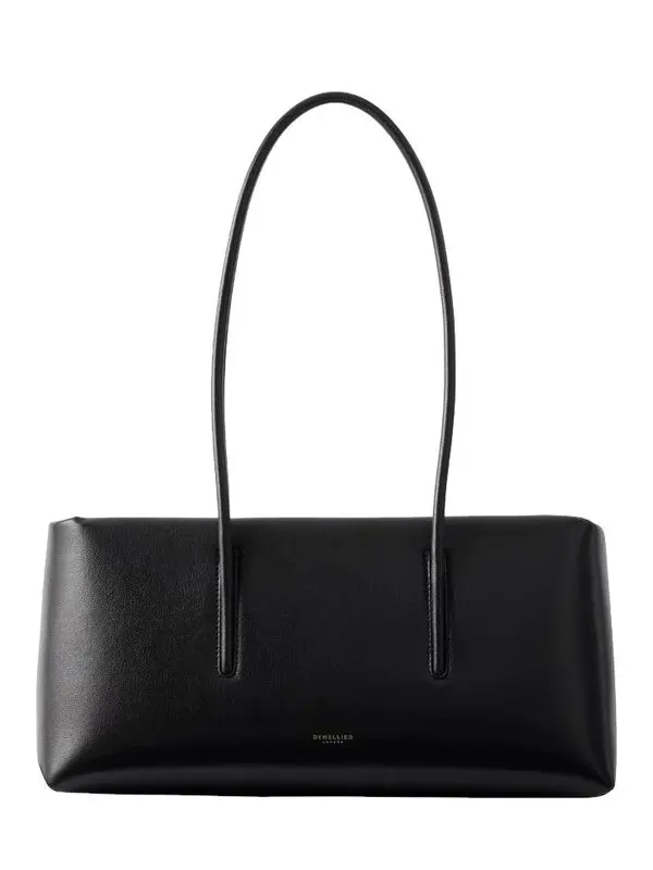 DEMELLIER The Stockholm Full Grain Leather Shoulder Bag - Black