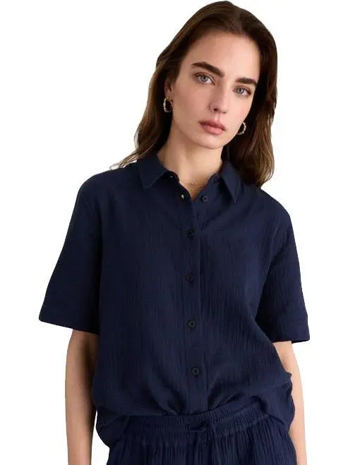 BAUKJEN Mahalia Relaxed Cheesecloth Shirt - Deep Indigo