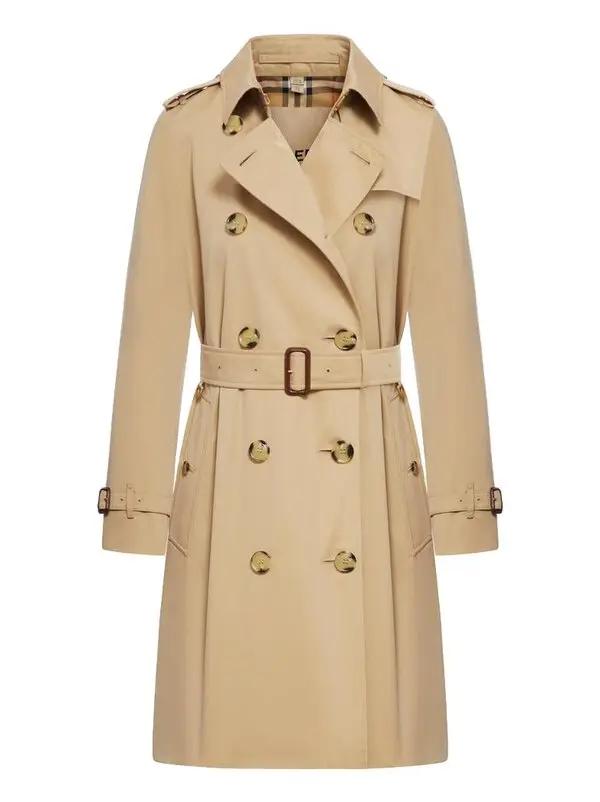 Burberry Heritage Kensington Short Trench Coat - Multicolor