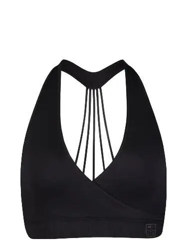 BRABAR Hug Strappy Halter Sports Bralette - Black