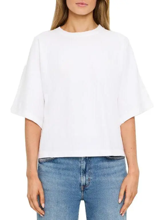 Michael Stars Callista Cape Sleeve Supima® Cotton T-shirt - White