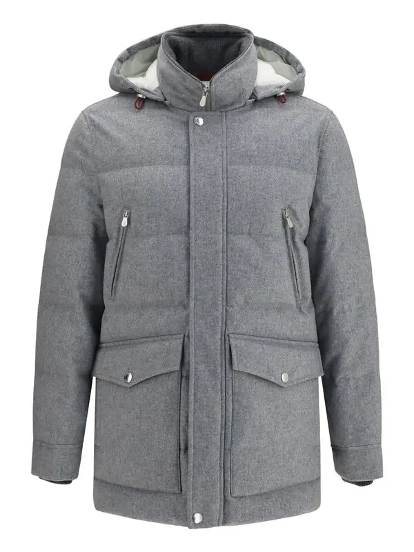 Brunello Cucinelli Cashmere Down Jacket - Grey