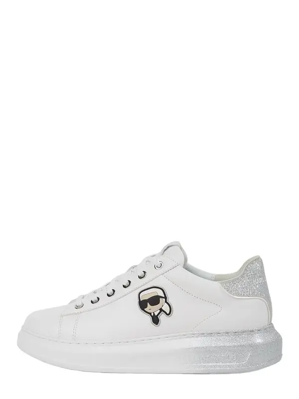 Karl Lagerfeld Ikon Nft Kapri Ombre Leather Sneakers - White