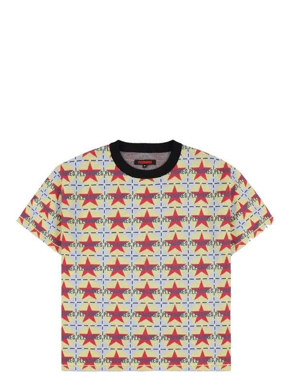PLEASURES Tabs Cotton Jacquard T-shirt - Black Multi