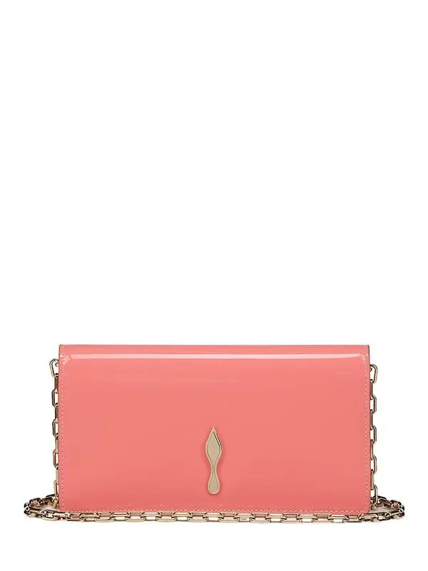 CHRISTIAN LOUBOUTIN Bettina Clutch With Embellishment - Grapefruit