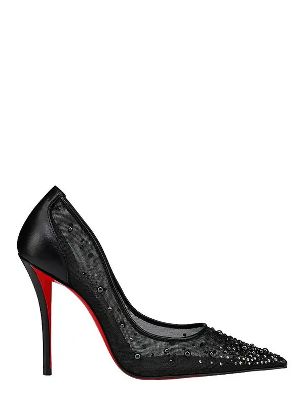 CHRISTIAN LOUBOUTIN Miss Z Degrastrass Perla Mesh Stiletto Pumps - Black